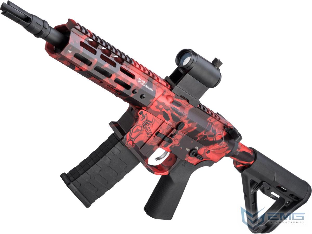 Red And Black Camo Rifle