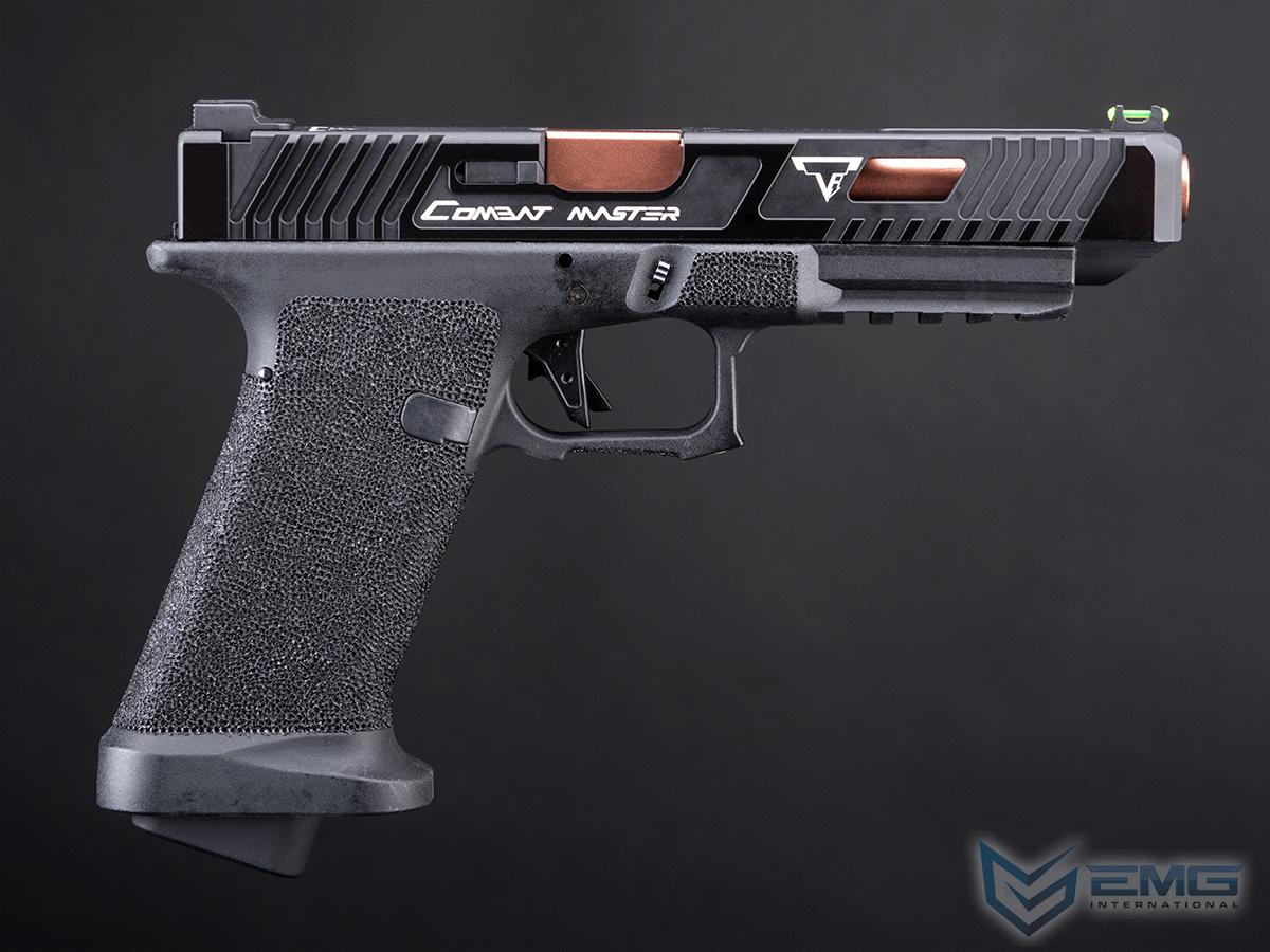 EMG Custom TTI Combat Master JW2 Licensed Slide + Ultimate Stippled Frame CO2 Powered 7.5mm Gel ...