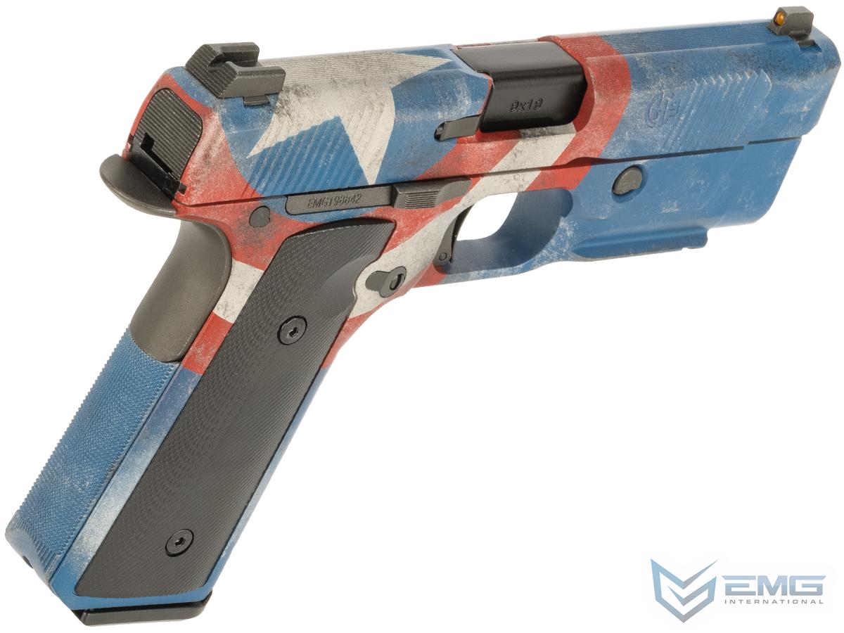 EMG / Hudson H9 Gas Blowback Airsoft Parallel Training Pistol w/ Custom ...