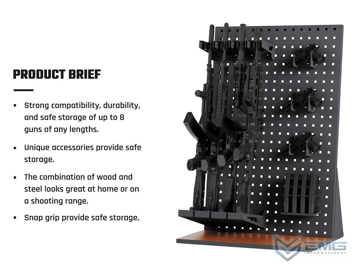 EMG "Battle Wall System" Weapon Display & Storage Solution Slanted Rack ...