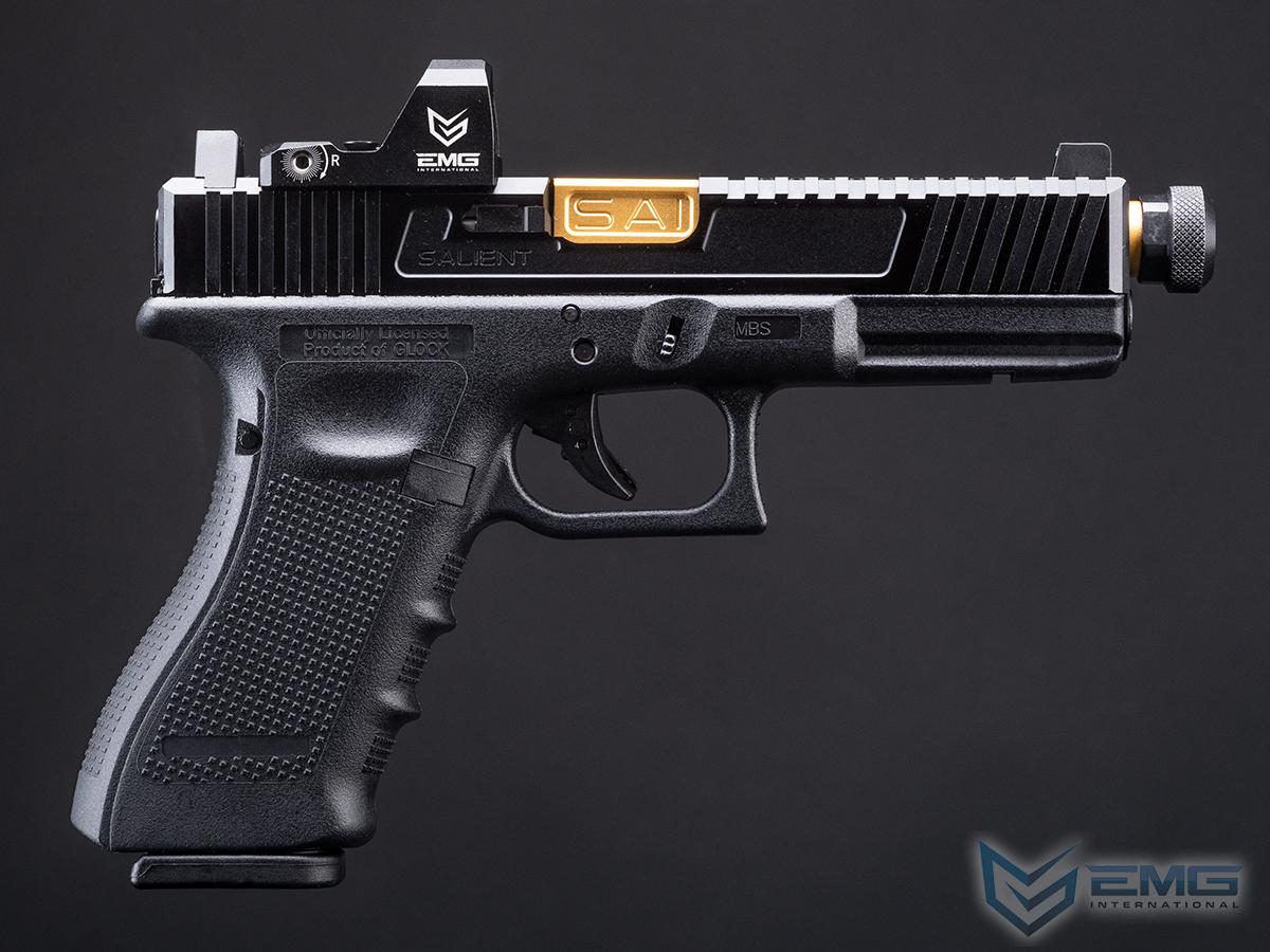Elite Force Fully Licensed GLOCK 17 Gen.4 w/ EMG SAI Tier 2 Slide w/ RMR Cut (Model: Green Gas ...