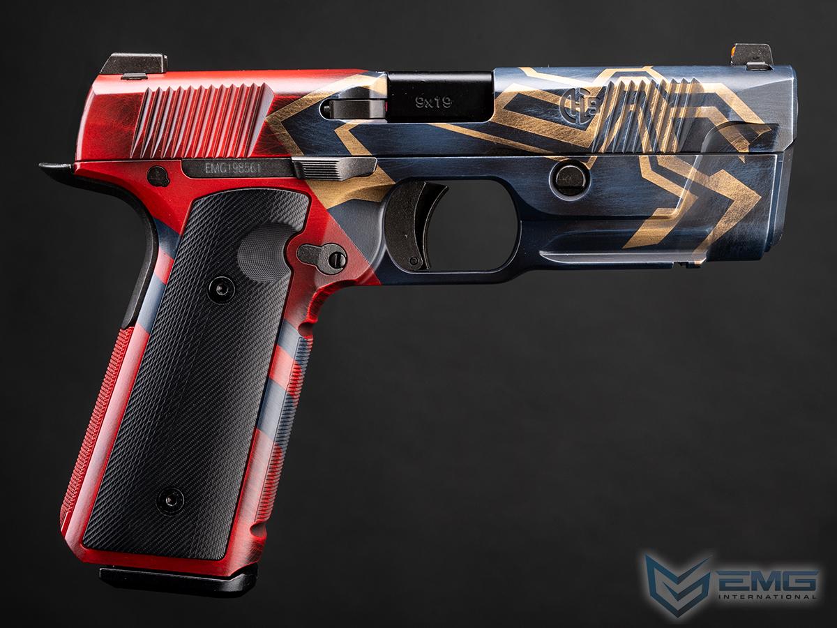 EMG / Hudson H9 Gas Blowback Airsoft Parallel Training Pistol w/ Custom ...