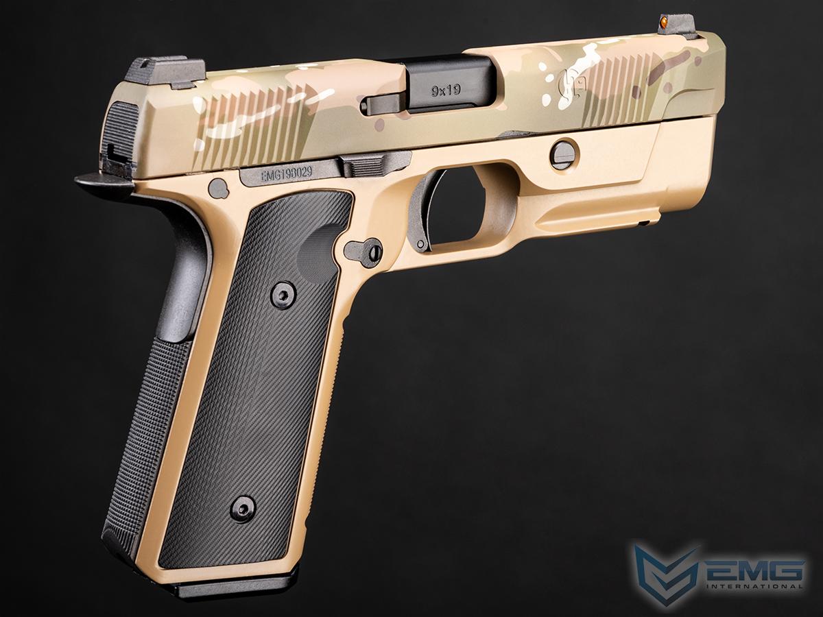 EMG / Hudson H9 Gas Blowback Airsoft Parallel Training Pistol w/ Custom ...