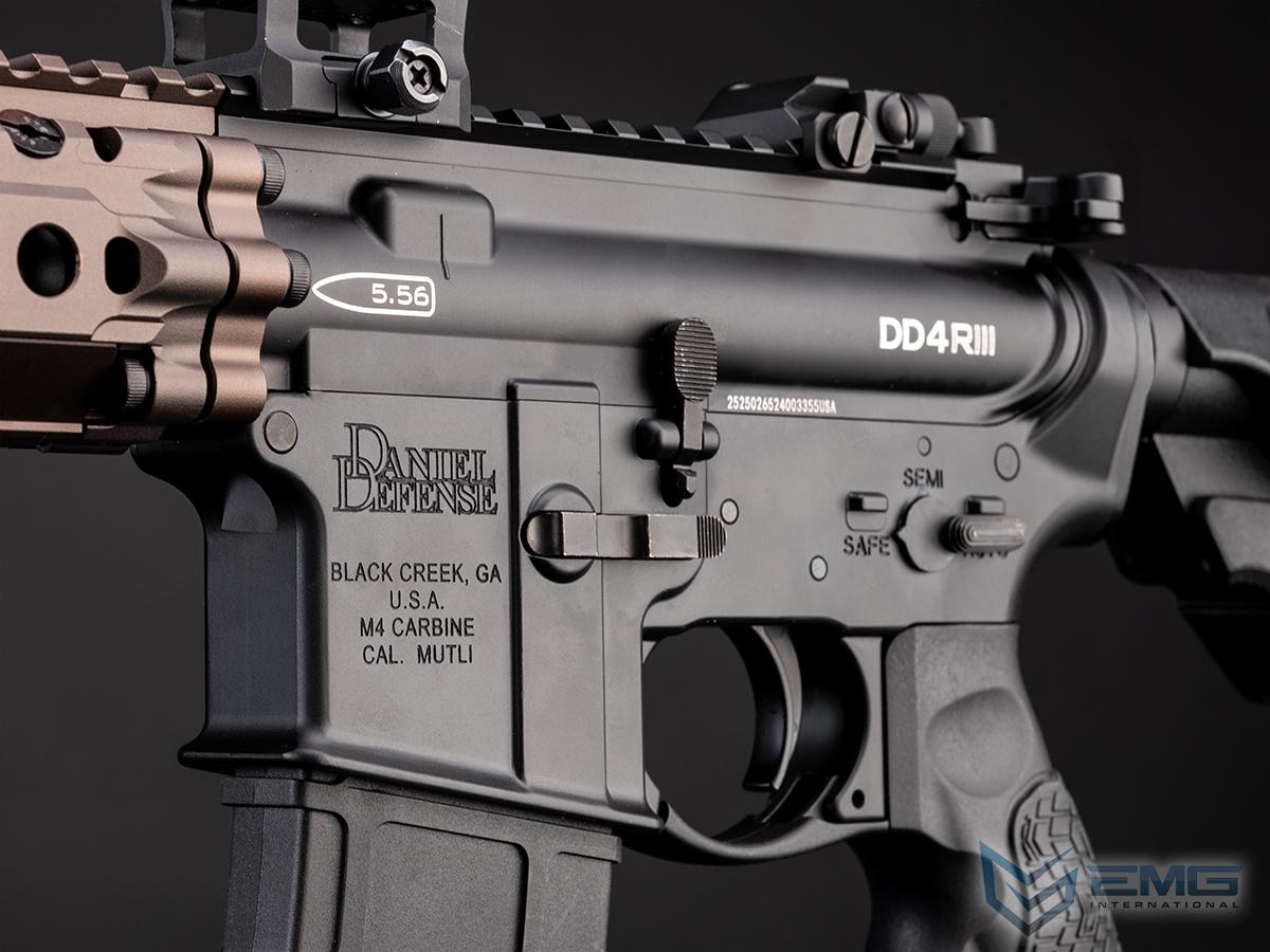 EMG Helios Daniel Defense Licensed DD4 RIII Gas Blowback Airsoft Rifle by Golden Eagle (Color ...