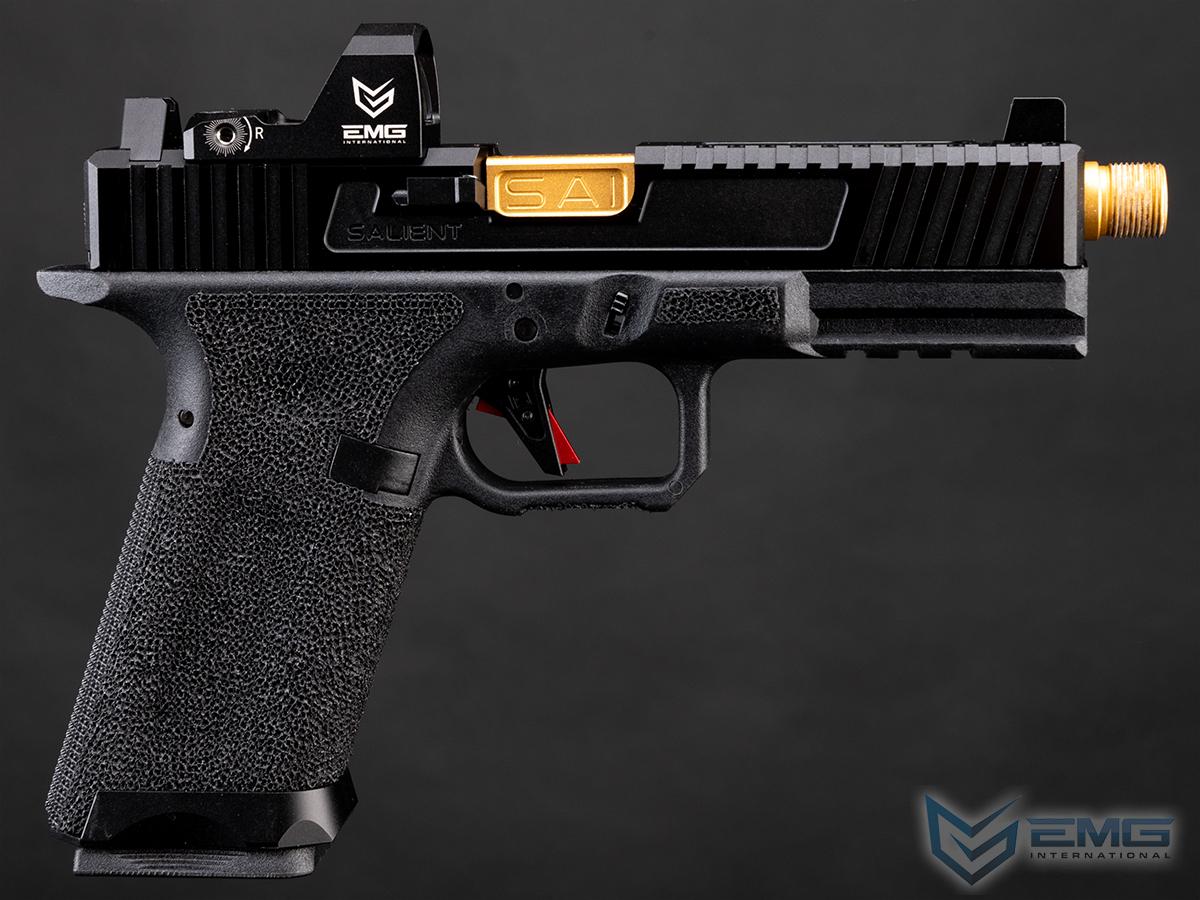 EMG SAI BLU Airsoft GBB Pistol w/ EMG Tier One CNC Optic-Cut Slide by G&P, Airsoft Guns, Gas ...