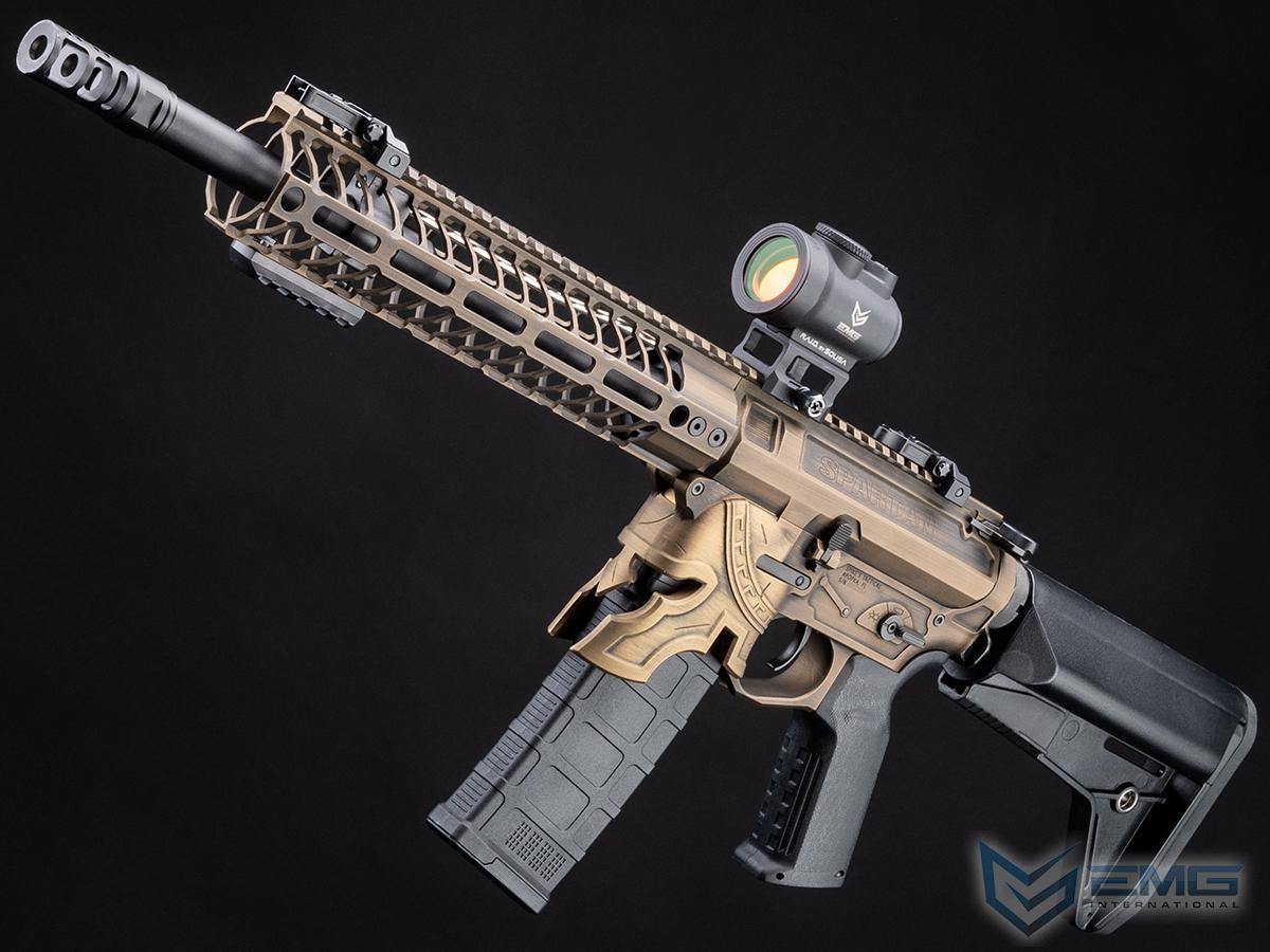 EMG Spike's Tactical Licensed Rare Breed "Spartan" M-LOK M4 Airsoft AEG Rifle w/ Custom Cerakote ...