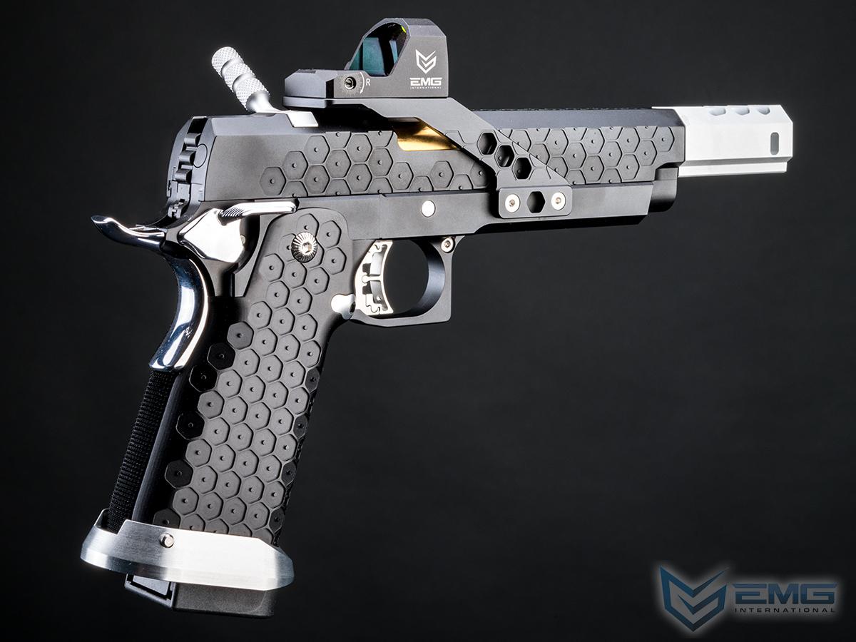 EMG Hex Series Custom Hi-CAPA GBB Airsoft Pistol w/ Compensator & Optic ...