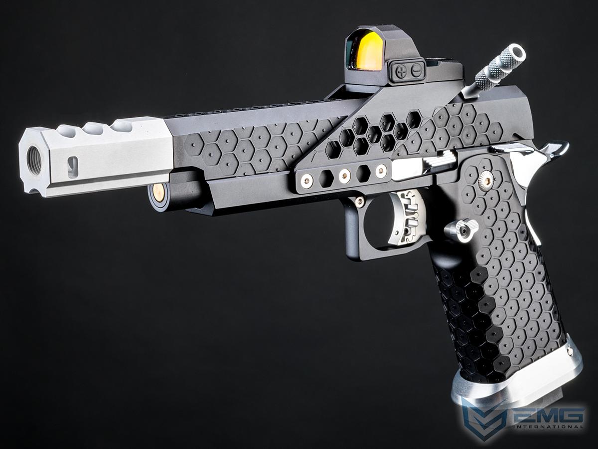 EMG Hex Series Custom Hi-CAPA GBB Airsoft Pistol w/ Compensator & Optic ...