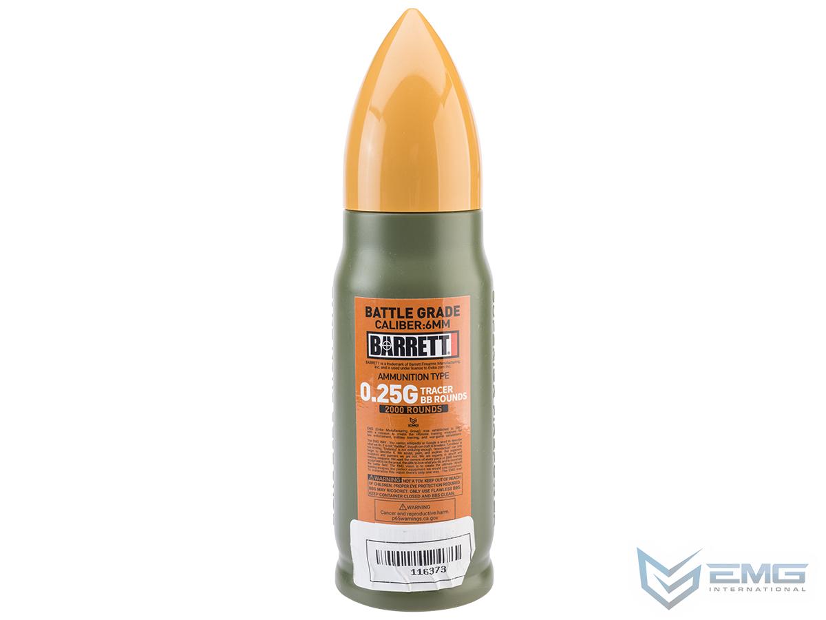 EMG Barrett Licensed Battle Grade 6mm Airsoft Tracer BBs (Color: Green / 0.25g / 2000rd ...