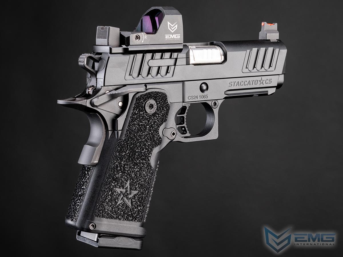 EMG Staccato Licensed CNC Aluminum CS 2011 Gas Blowback Airsoft Pistol ...
