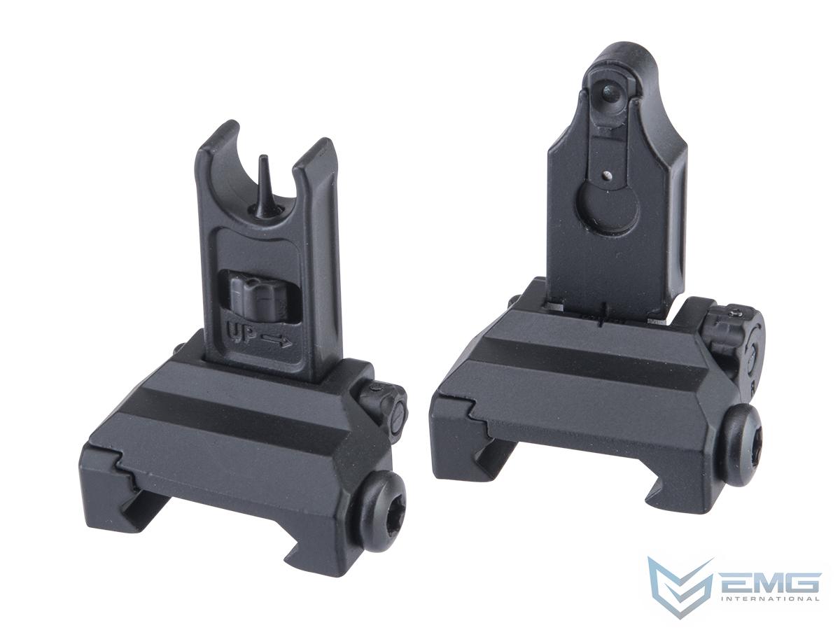 EMG Spike's Tactical Licensed Micro Flip-Up Back-up Iron Sights (Color: Black / Aluminum ...