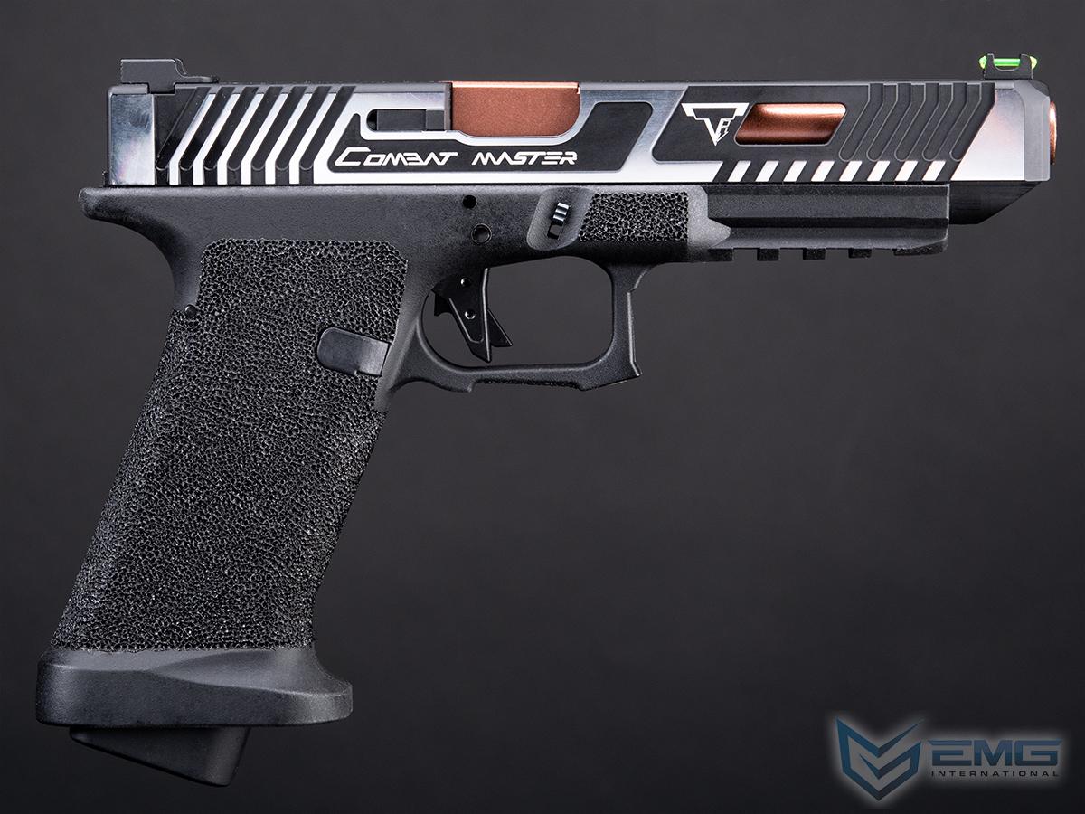 EMG Custom TTI Combat Master JW2 Licensed Slide + Ultimate Stippled Frame CO2 Powered 7.5mm Gel ...