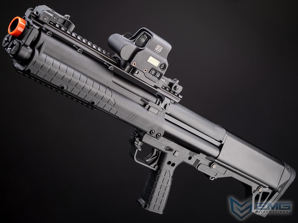 EMG x KelTec Licensed KSG Gas Power Multi-Shot Airsoft Shotgun by Golden Eagle (Color: Black ...