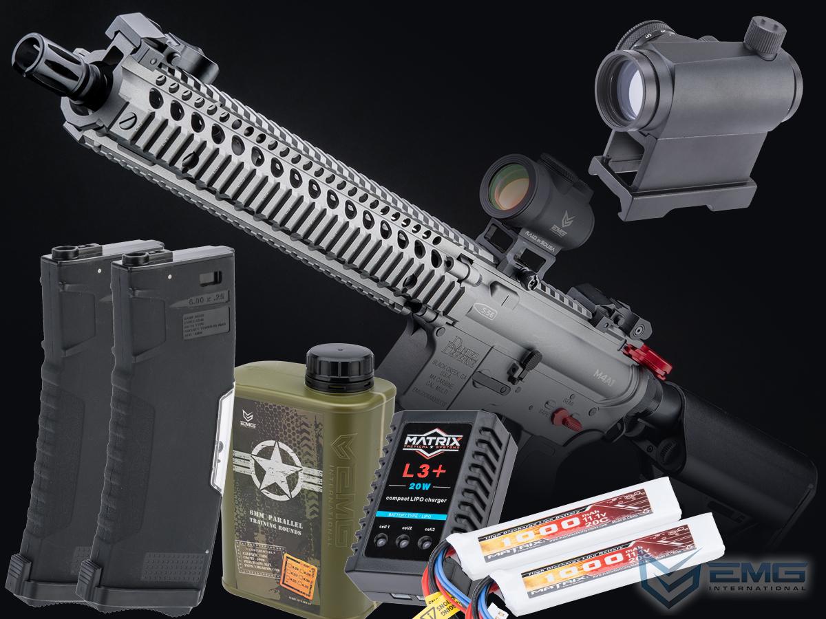 EMG Daniel Defense Licensed DDM4 Airsoft AEG Rifle w/ CYMA Platinum QBS ...