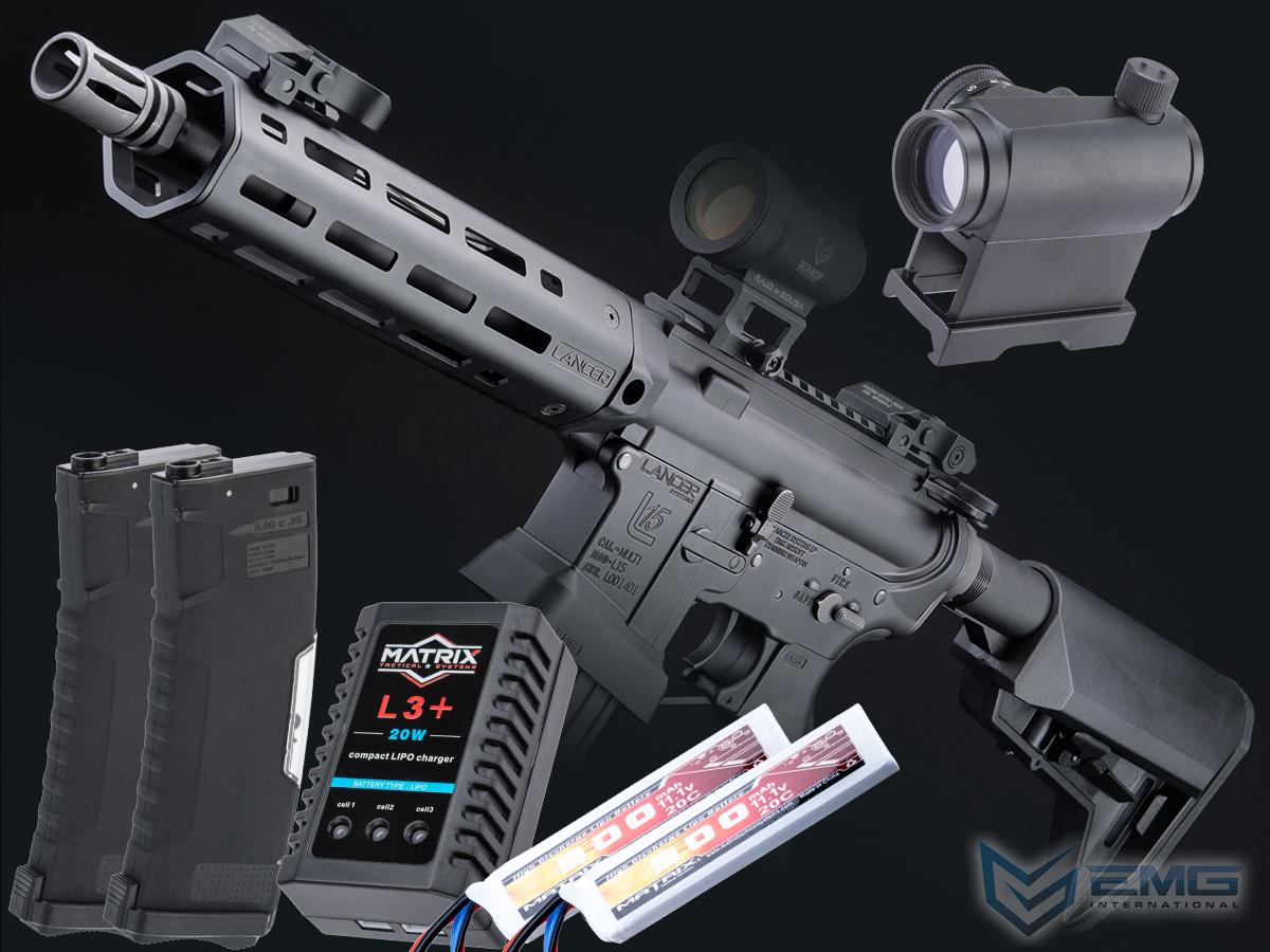 EMG Lancer Systems Licensed L15 Defense Airsoft AEG Rifle (Model: Black ...