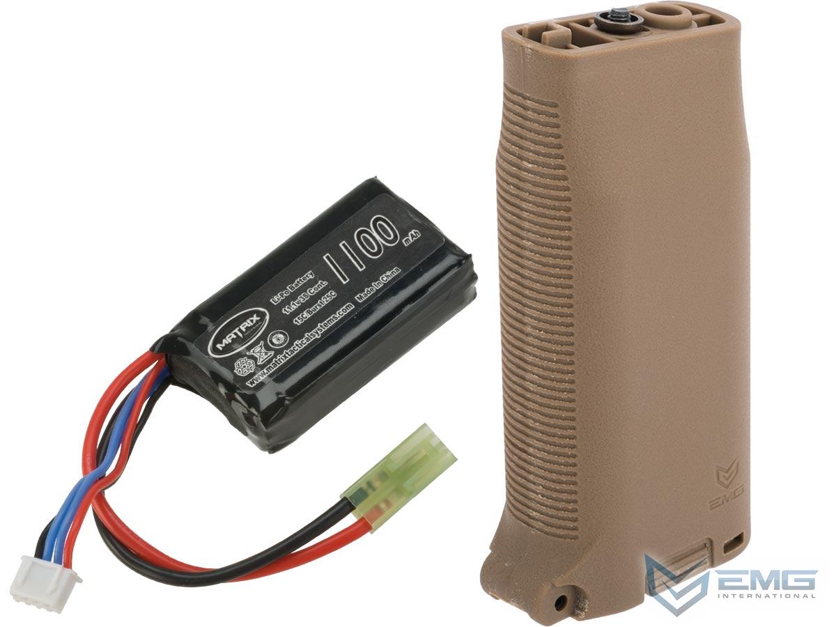 EMG Battery Storage Vertical Grip (Color: Dark Earth / KeyMod / Battery ...