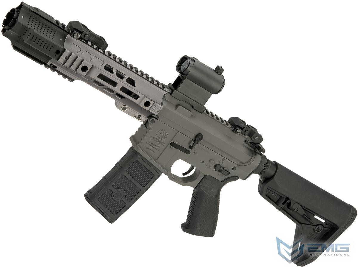 EMG SAI Licensed GRY SBR AR-15 / M4 AEG Training Rifle w/ i5 Gearbox (Configuration: CQB / Grey ...