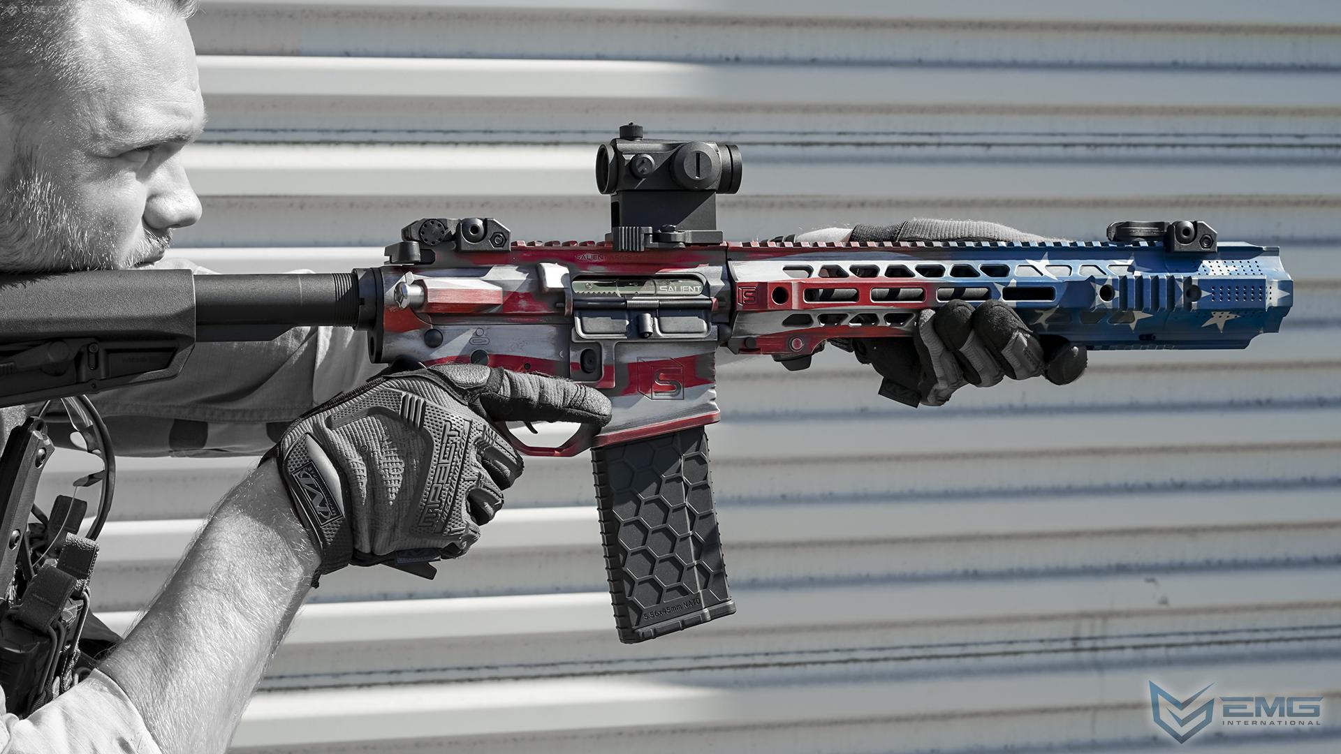 EMG Custom Cerakote SAI GRY Training Weapon M4 Airsoft AEG Rifle ...