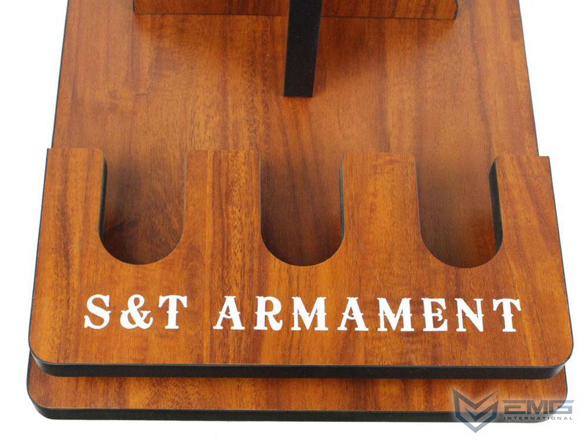 EMG Wooden Organizational Gun Rack / Display Stand (Capacity: 3 Long ...