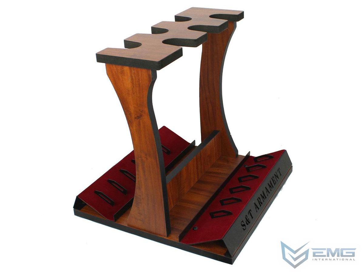 EMG Wooden Organizational Gun Rack / Display Stand (Capacity: 6 Long ...