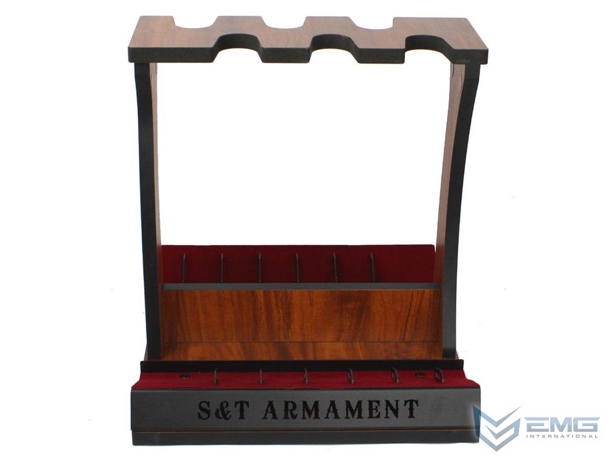 EMG Wooden Organizational Gun Rack / Display Stand (Capacity: 6 Long ...