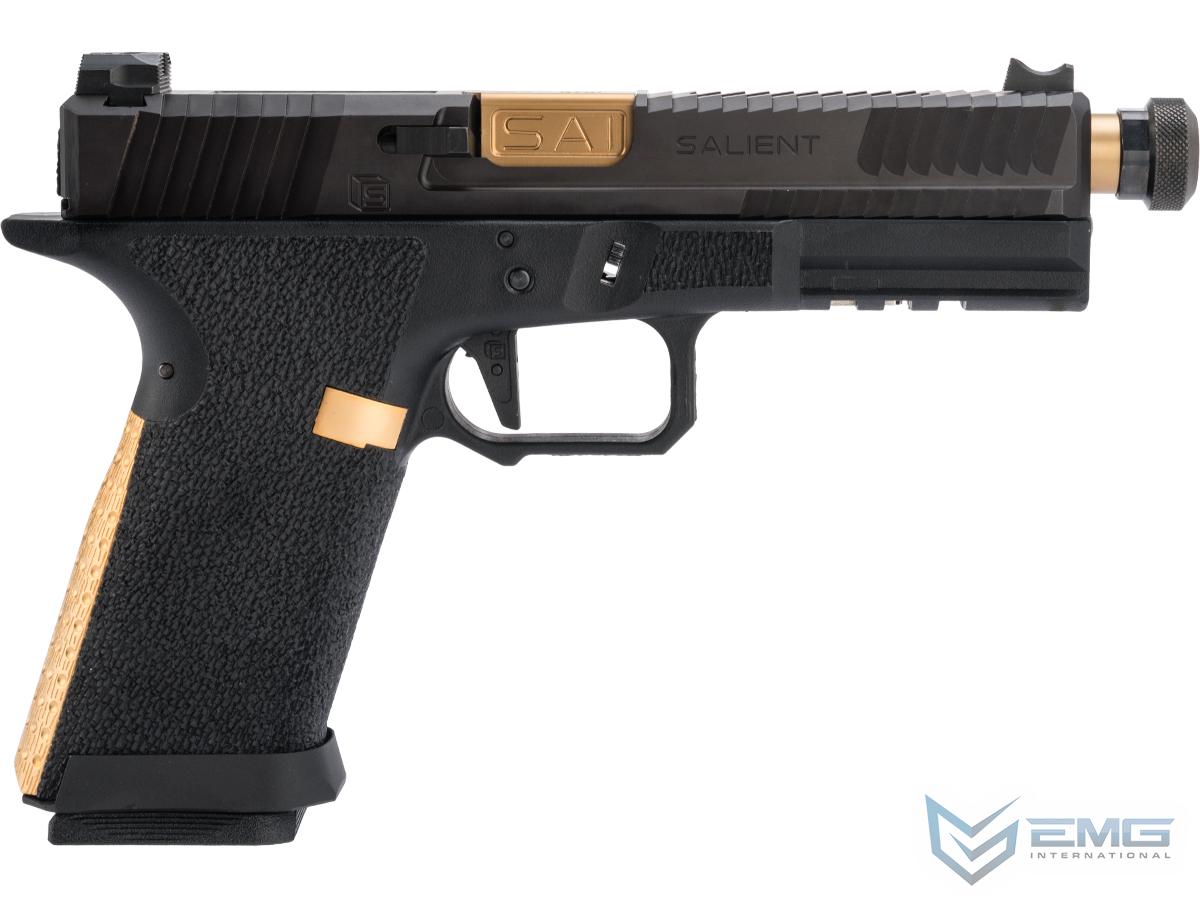 EMG Salient Arms International BLU w/ G&P Steel Slide and Gold Barrel (Model: w/ Green Gas Mag ...
