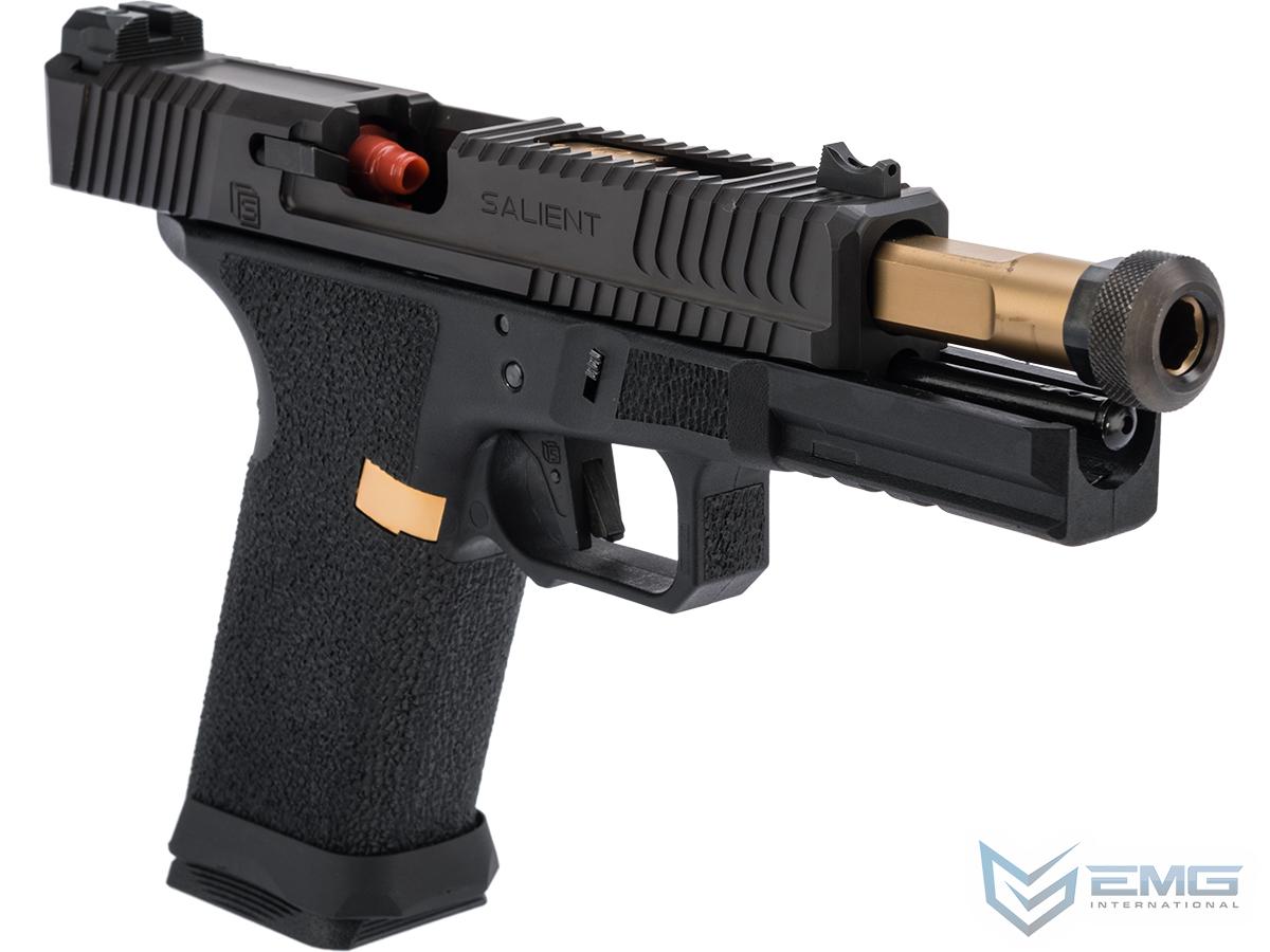 EMG Salient Arms International BLU w/ G&P Steel Slide and Gold Barrel (Model: w/ Green Gas Mag ...