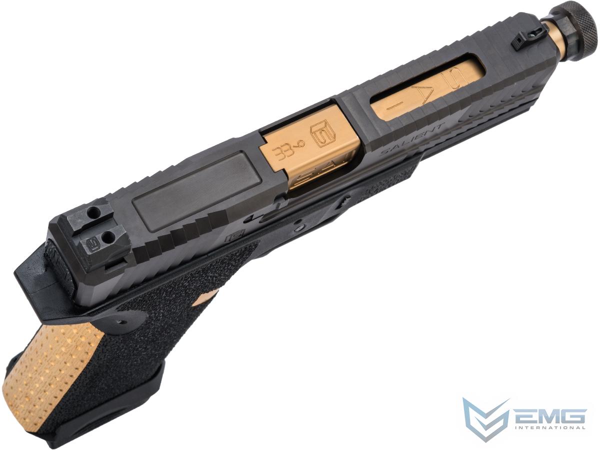 EMG Salient Arms International BLU w/ G&P Steel Slide and Gold Barrel (Model: w/ Green Gas Mag ...