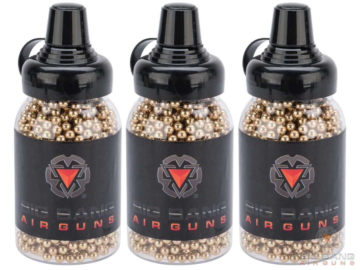 Big Bang Airgun 4.5mm / .177 cal Steel BB - Bottle (Type: Brass Plated ...