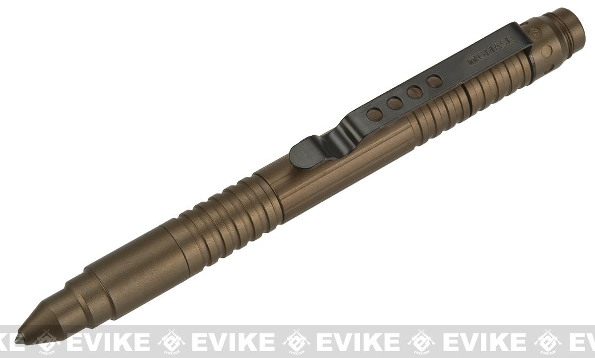 EDC Tactical Ballpoint Pen w/ Pocket Clip & Glass Breaker (Style: LED ...