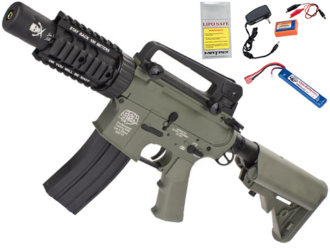 Evike Custom Class I G&P "Stubby Killer" M4 Airsoft AEG Rifle (Color: Foliage Green / Add ...