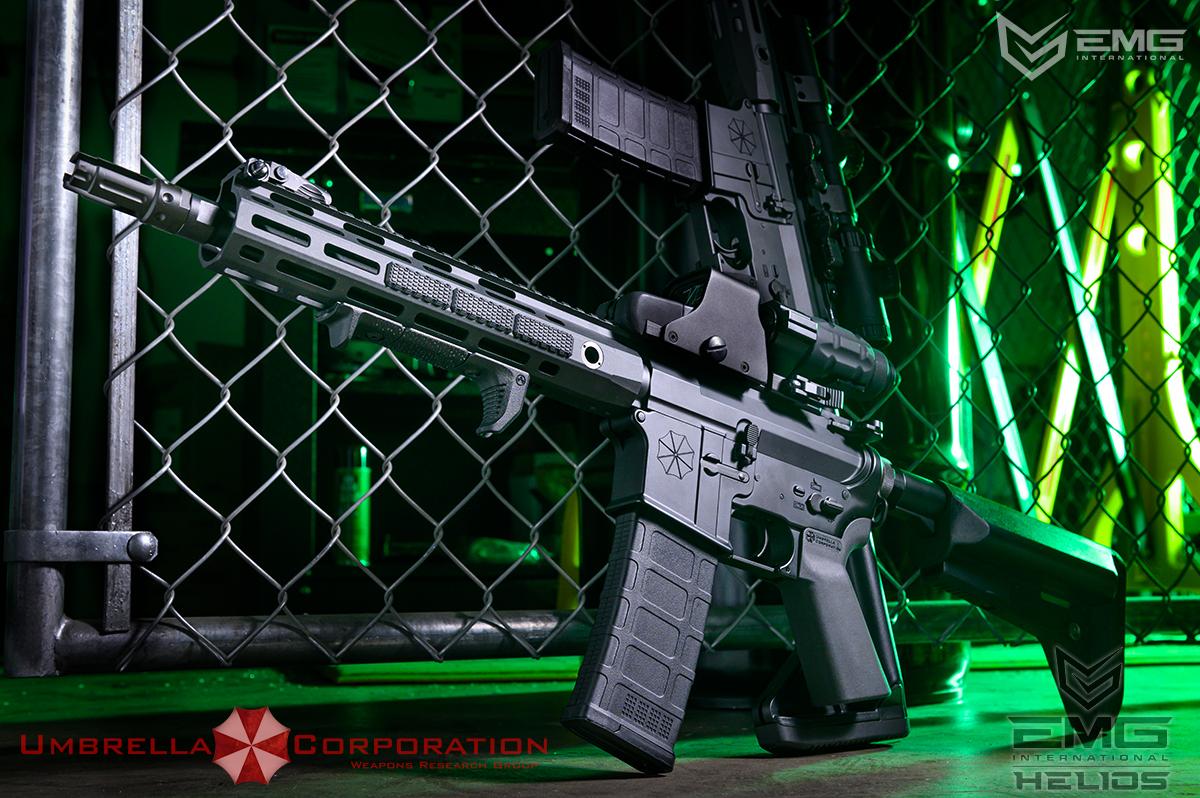 Helios Umbrella Corporation Weapons Research Group Licensed M4 M-LOK Airsoft AEG Rifle (Color ...