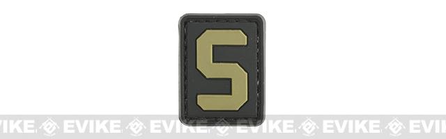 Evike.com PVC Hook and Loop Letters & Numbers Patch Black/Tan (Letter ...