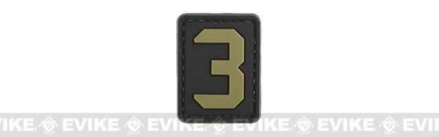 Evike.com PVC Hook and Loop Letters & Numbers Patch Black/Tan (Number ...
