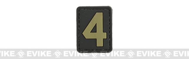 Evike.com PVC Hook and Loop Letters & Numbers Patch Black/Tan (Number ...