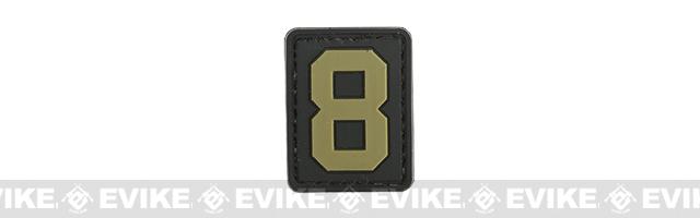 Evike.com PVC Hook and Loop Letters & Numbers Patch Black/Tan (Number ...