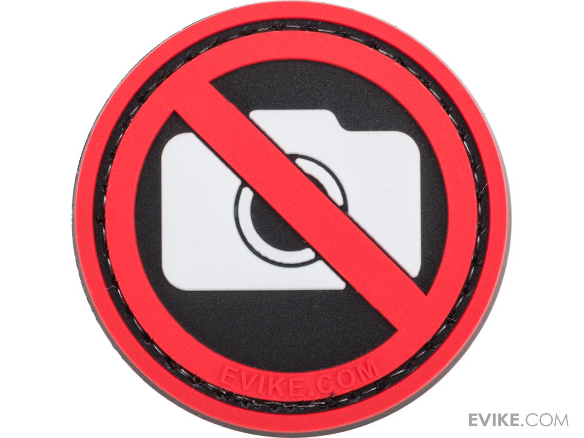 Evike.com "No Photography" Sign Patch, Tactical Gear/Apparel, Patches