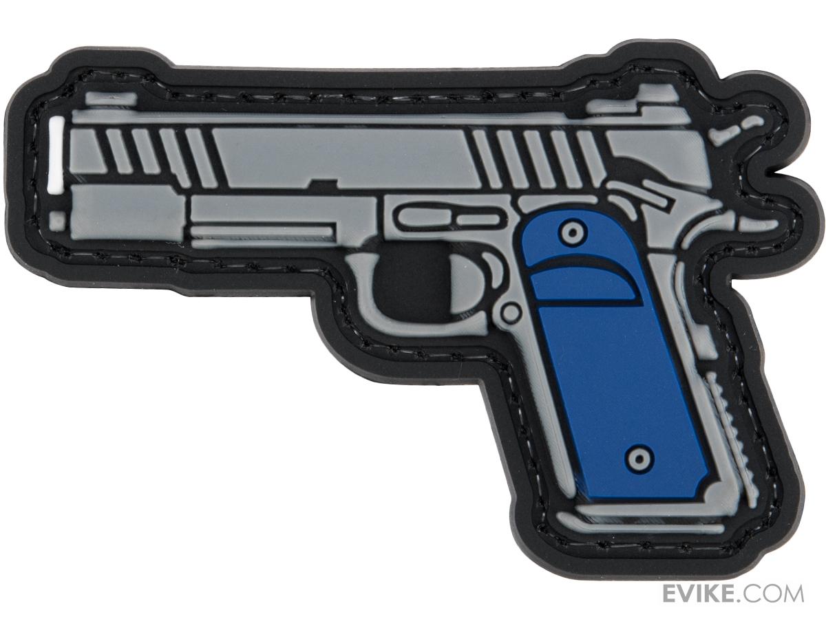 Evike.com PVC Morale Patch "Mini Gun" Series (Model: 1911 / Black ...