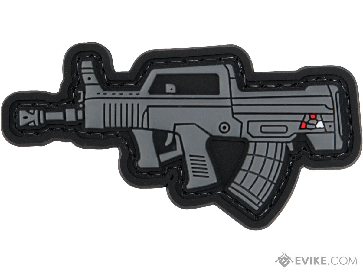 Evike.com PVC Morale Patch "Mini Gun" Series (Model: Type 97 / Black ...