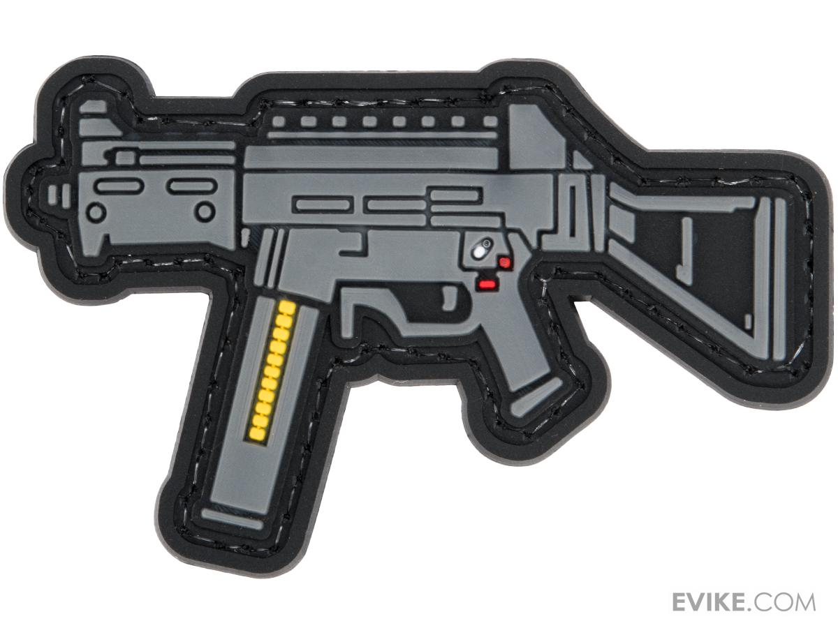 Evike.com PVC Morale Patch "Mini Gun" Series (Model: H&K UMP45 / Black ...