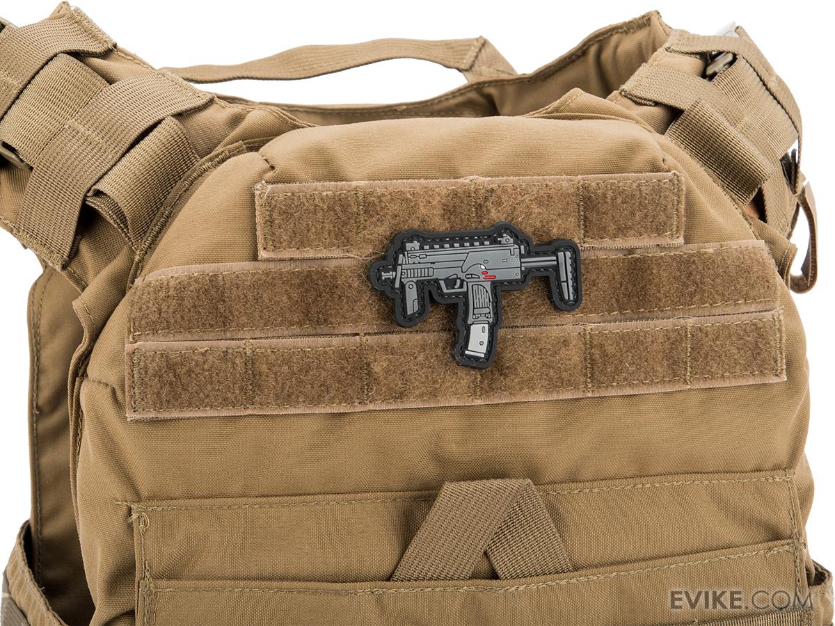 Evike.com PVC Morale Patch "Mini Gun" Series (Model: H&K MP7 / Black ...