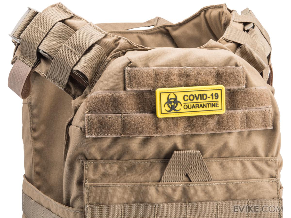 Evike.com "COVID-19 Awareness" PVC Morale Patches (Style: Quarantine / Yellow), Tactical Gear ...