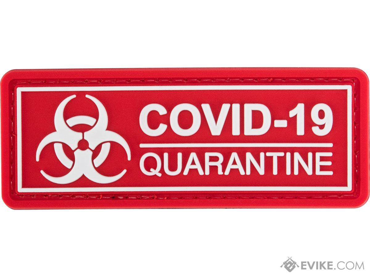 Evike.com "COVID-19 Awareness" PVC Morale Patches (Style: Quarantine / Red), Tactical Gear ...
