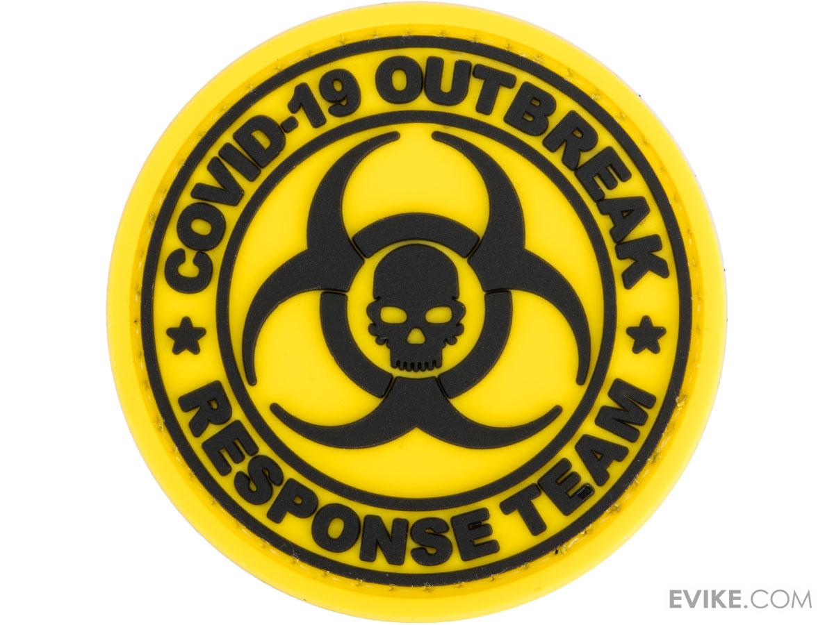 Evike.com "COVID-19 Awareness" PVC Morale Patches (Style: Outbreak Response Team / Yellow ...