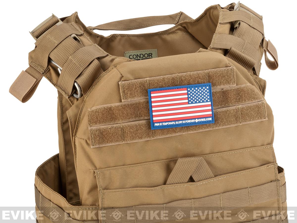 Evike.com US Flag PVC Hook and Loop Patch (Color: Full Color / Reverse ...