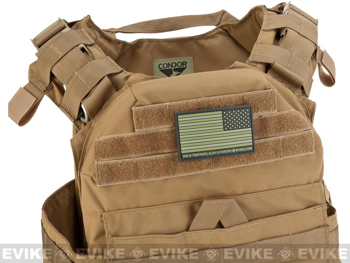Evike.com US Flag PVC Hook and Loop Patch (Color: OD Green / Reverse ...