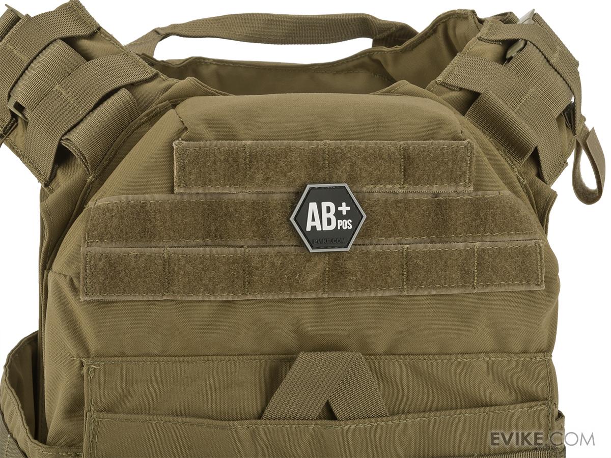 "Operator Profile PVC Hex Patch" Blood Type Series (Color: Black / AB ...