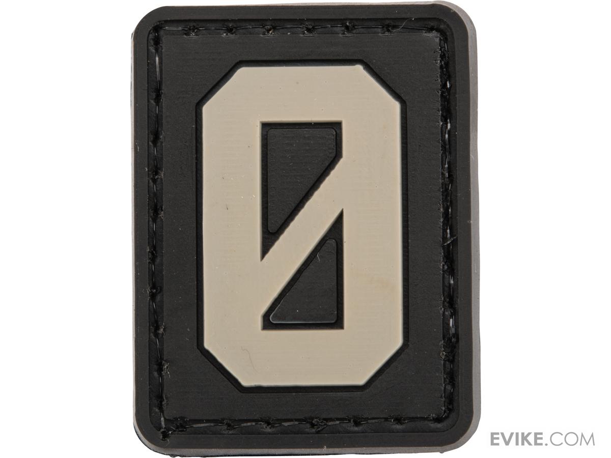 Evike.com PVC Hook and Loop Letters & Numbers Patch Black/Grey (Number ...
