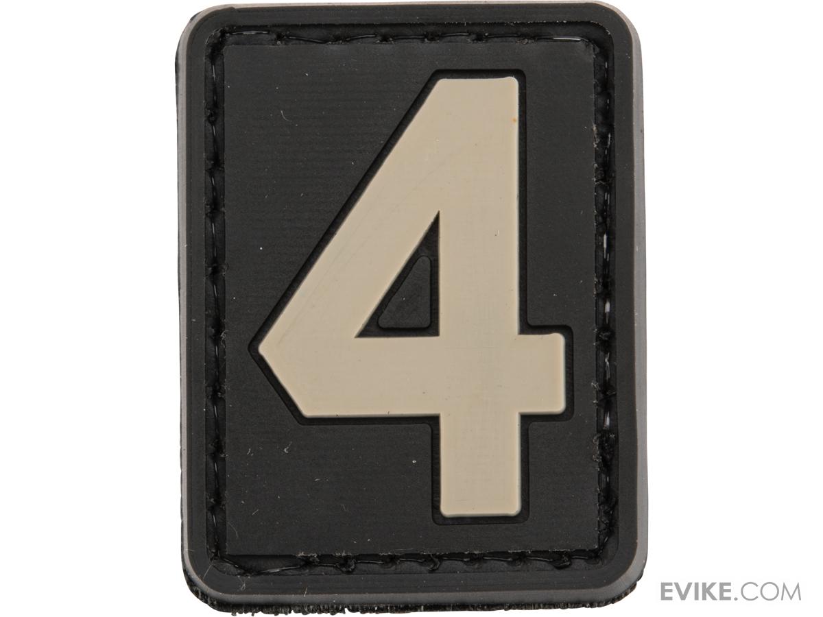 Evike.com PVC Hook and Loop Letters & Numbers Patch Black/Grey (Number ...
