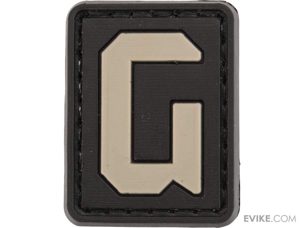 Evike.com PVC Hook and Loop Letters & Numbers Patch Black/Grey (Letter ...